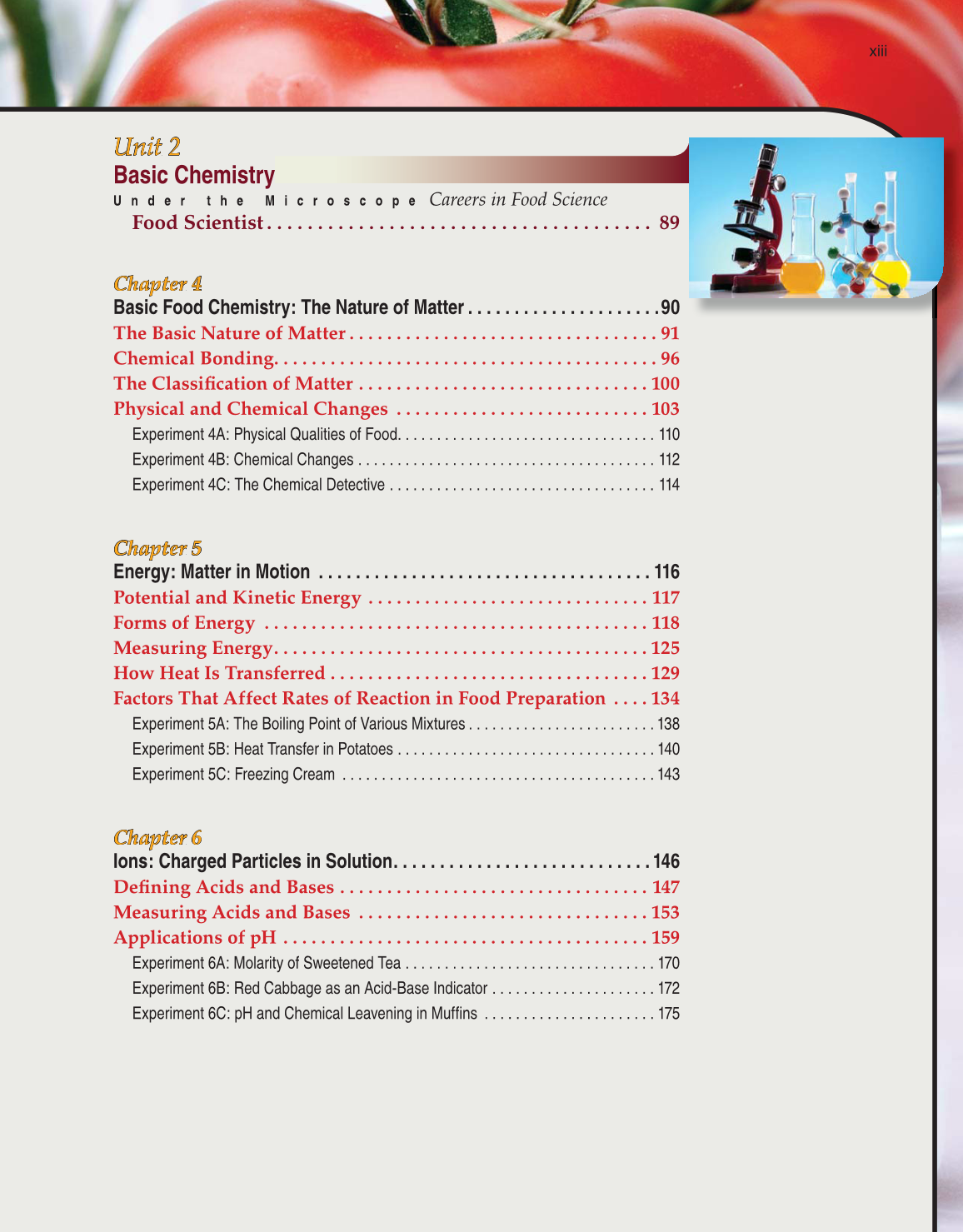 Principles of Food Science, 4th Edition page xiv