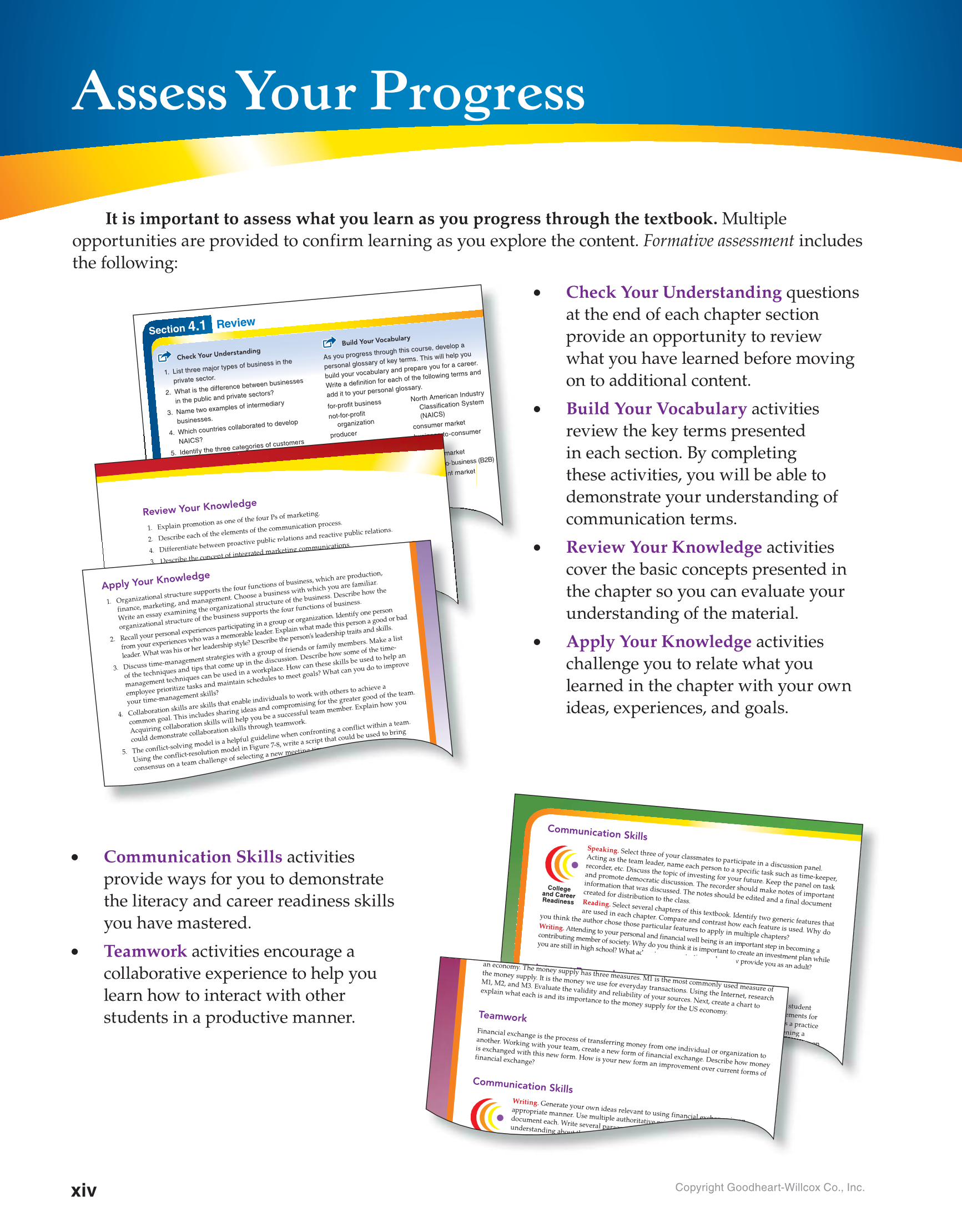 Principles of Business, Marketing, and Finance, 1st Edition page xv