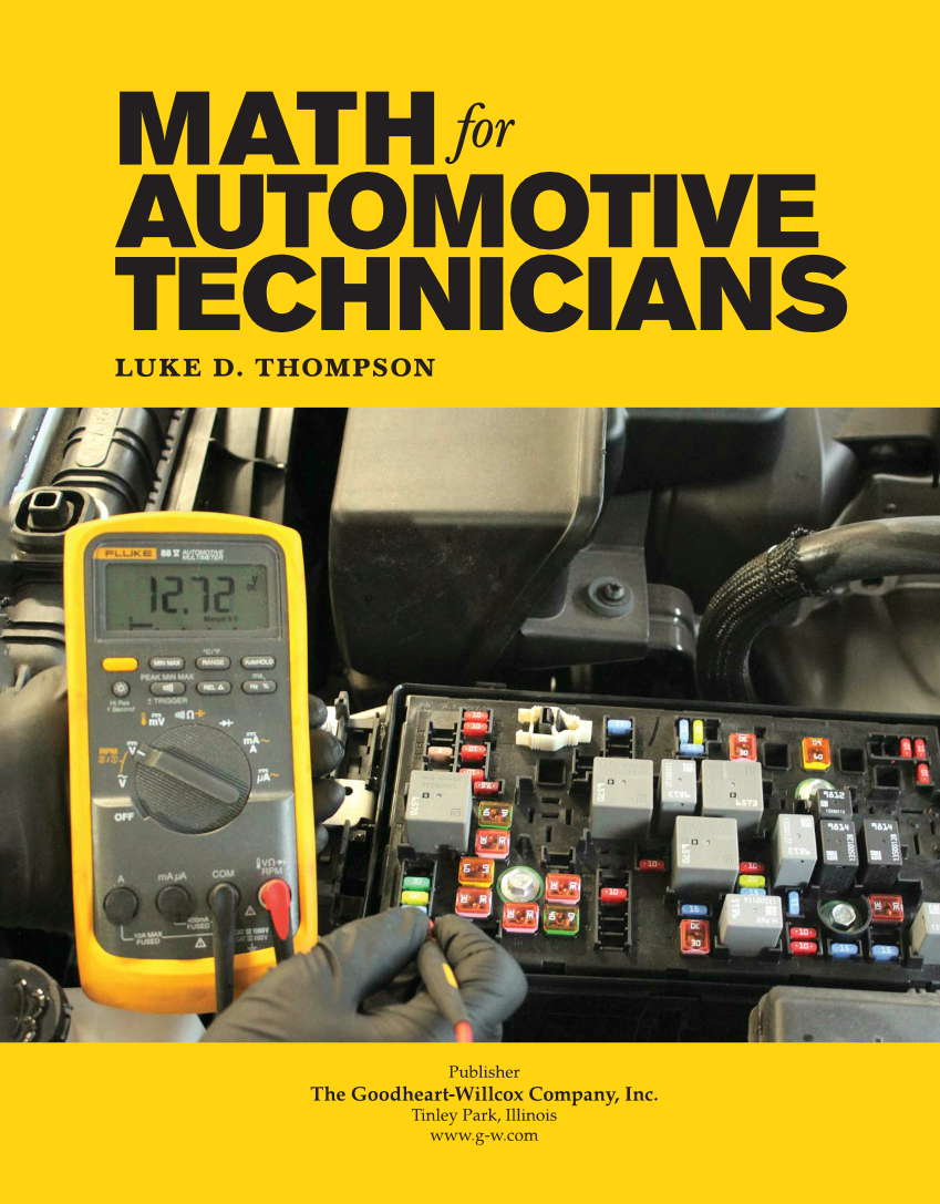 Math for Automotive Technicians, 1st Edition page i