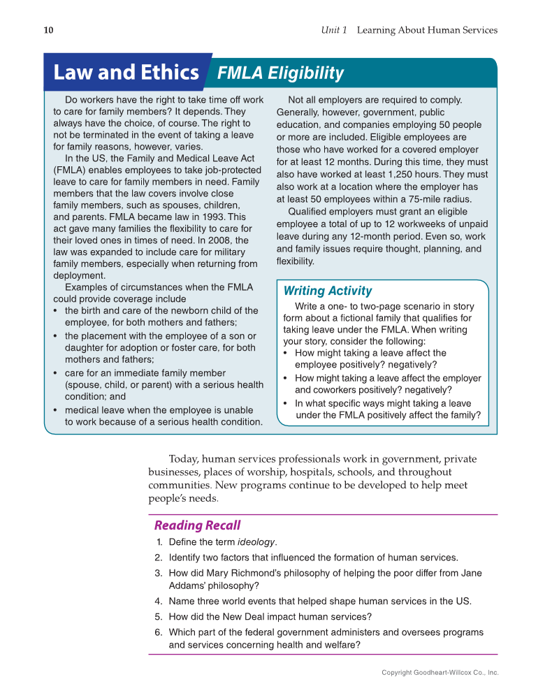 Principles of Human Services 2e, Textbook page 10