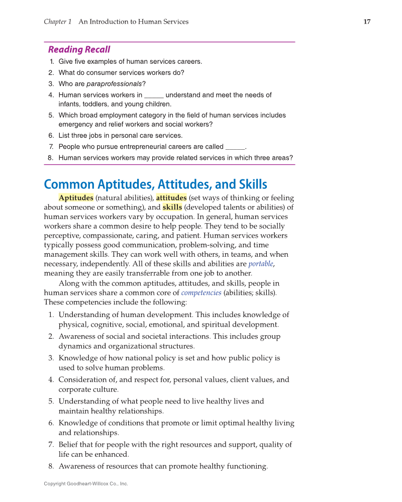 Principles of Human Services 2e, Textbook page 17
