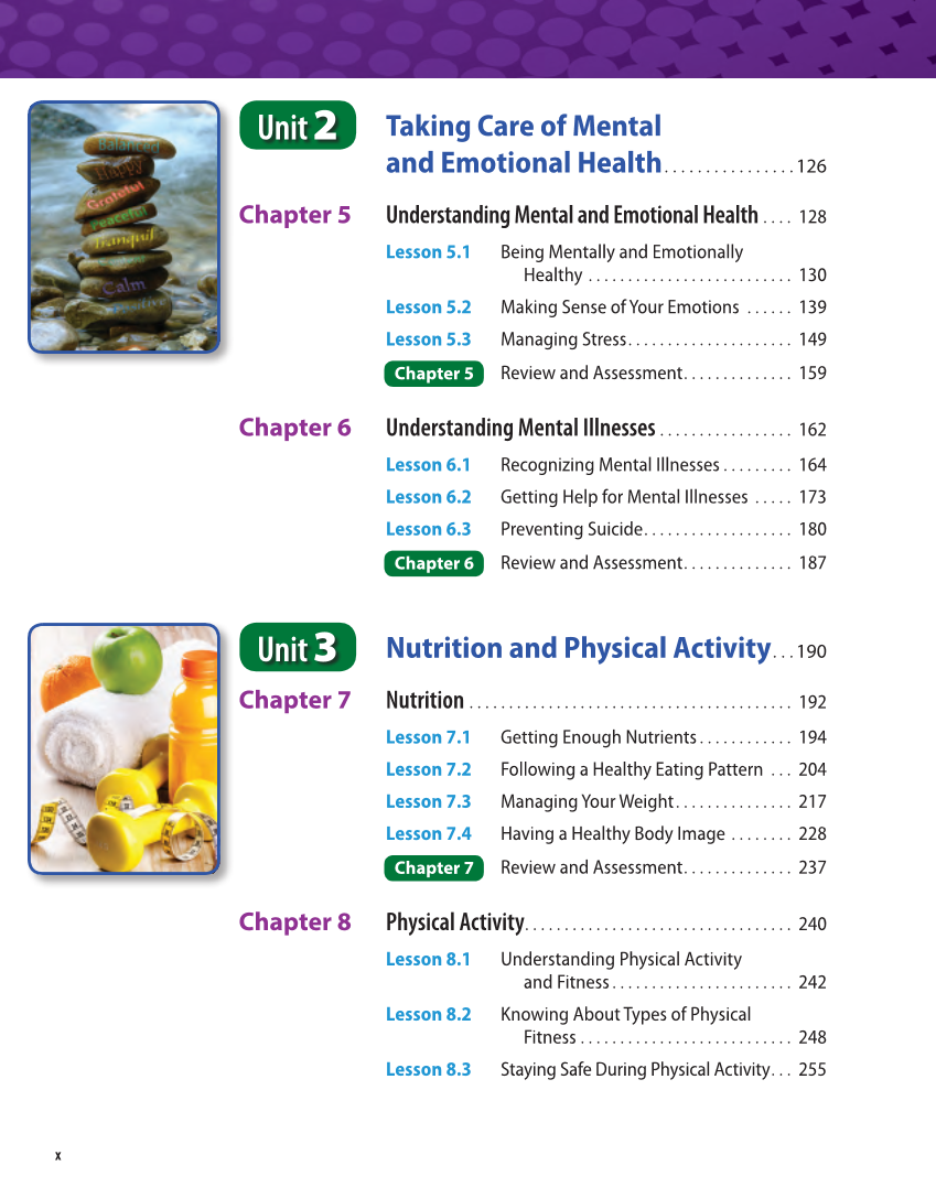 Comprehensive Health Skills for Middle School 2e page ix