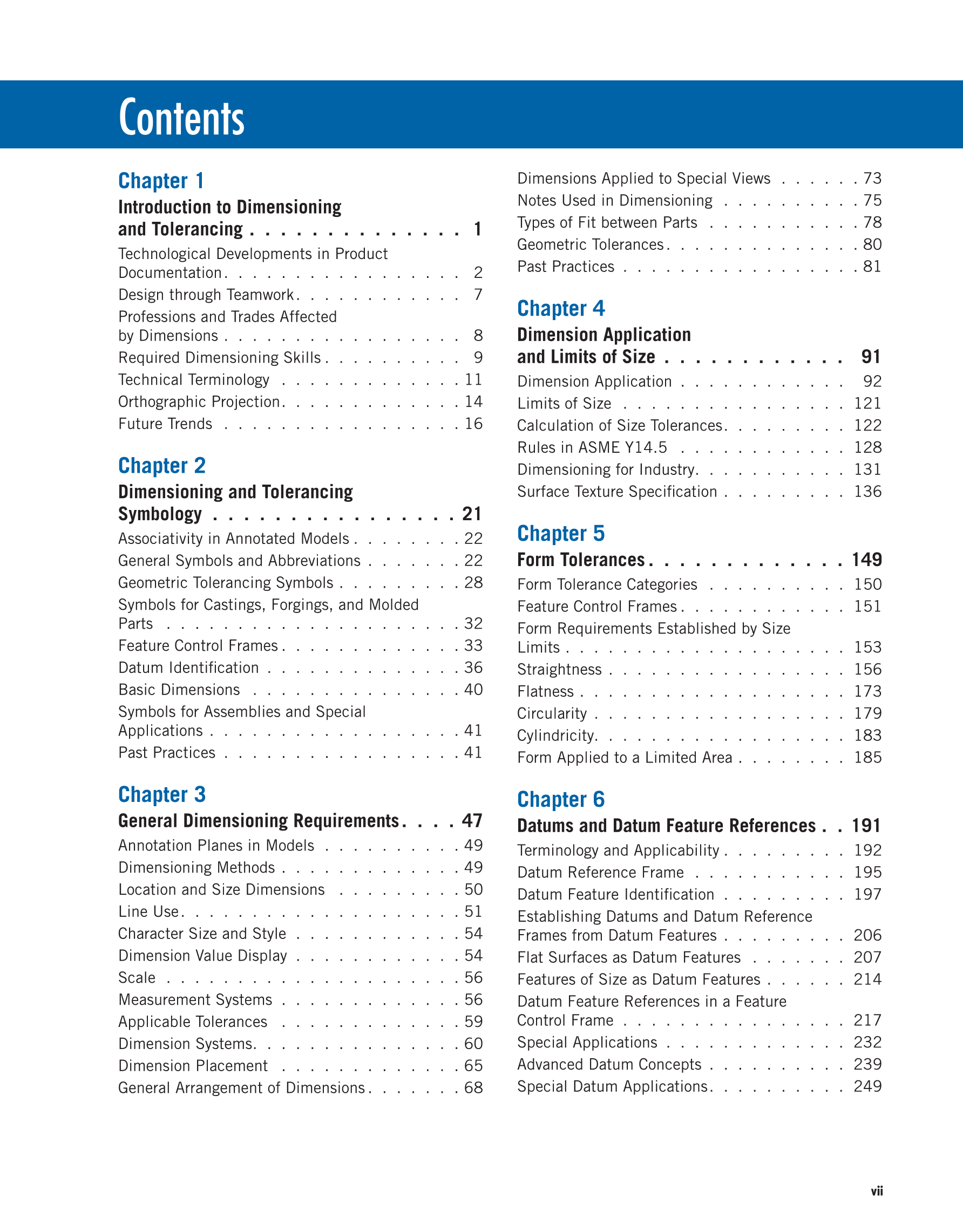 GD&T: Application and Interpretation, 7th Edition page vi