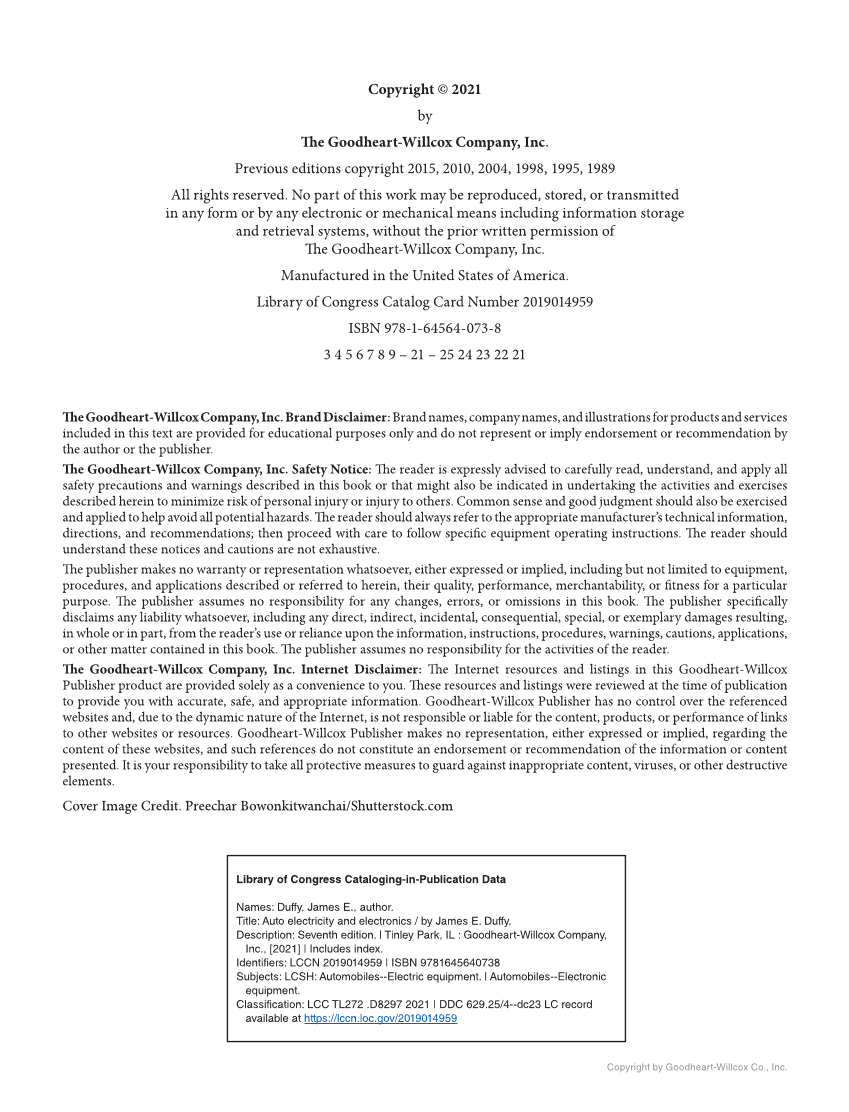 Auto Electricity and Electronics, 7th Edition, Online Textbook page 1