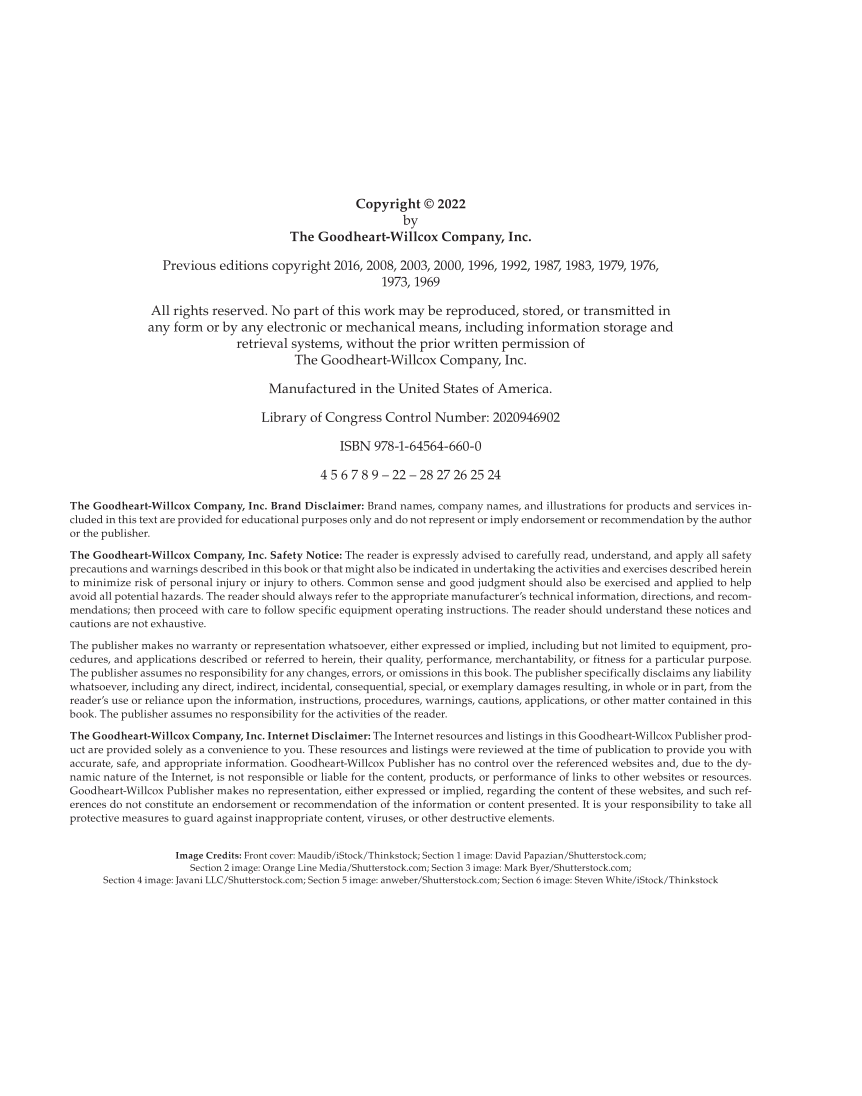 Modern Carpentry 13e, Textbook page i