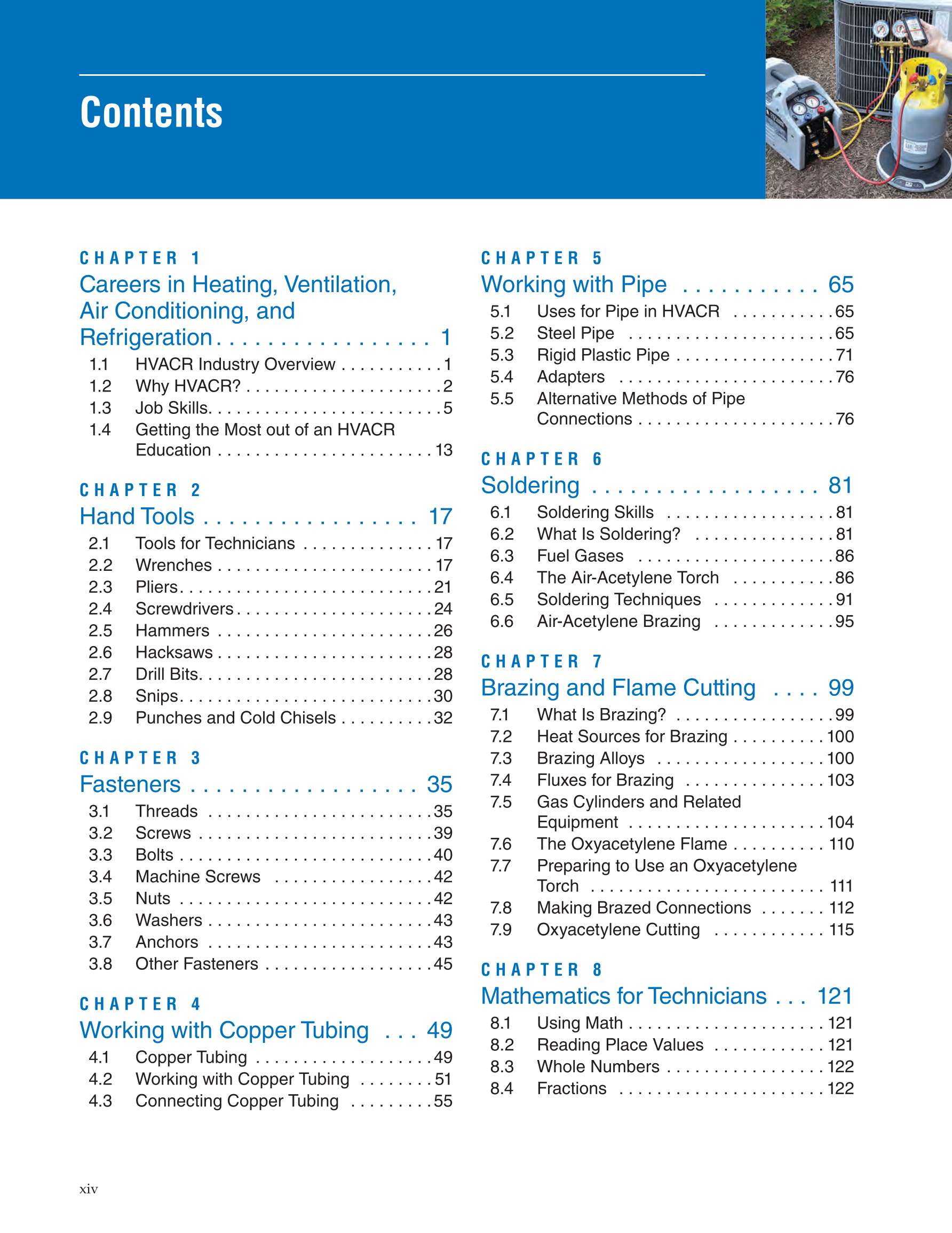 Heating and Cooling Essentials 5e, Textbook page xiii