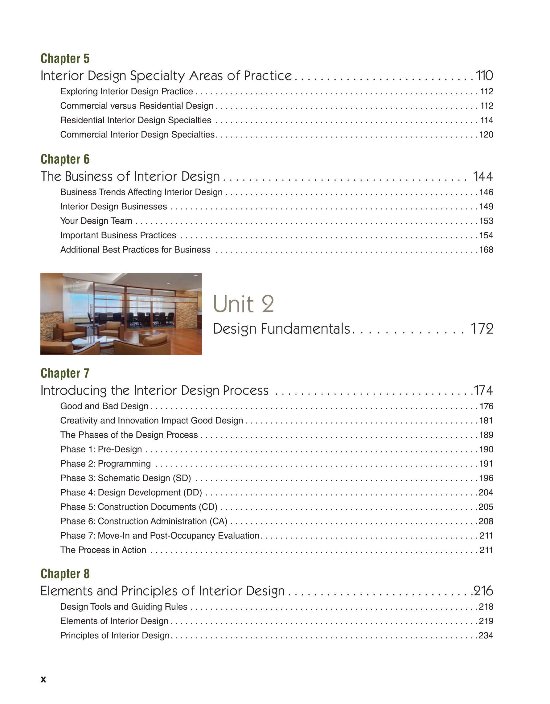 Interiors: Design, Process, and Practice, 2nd Edition page ix