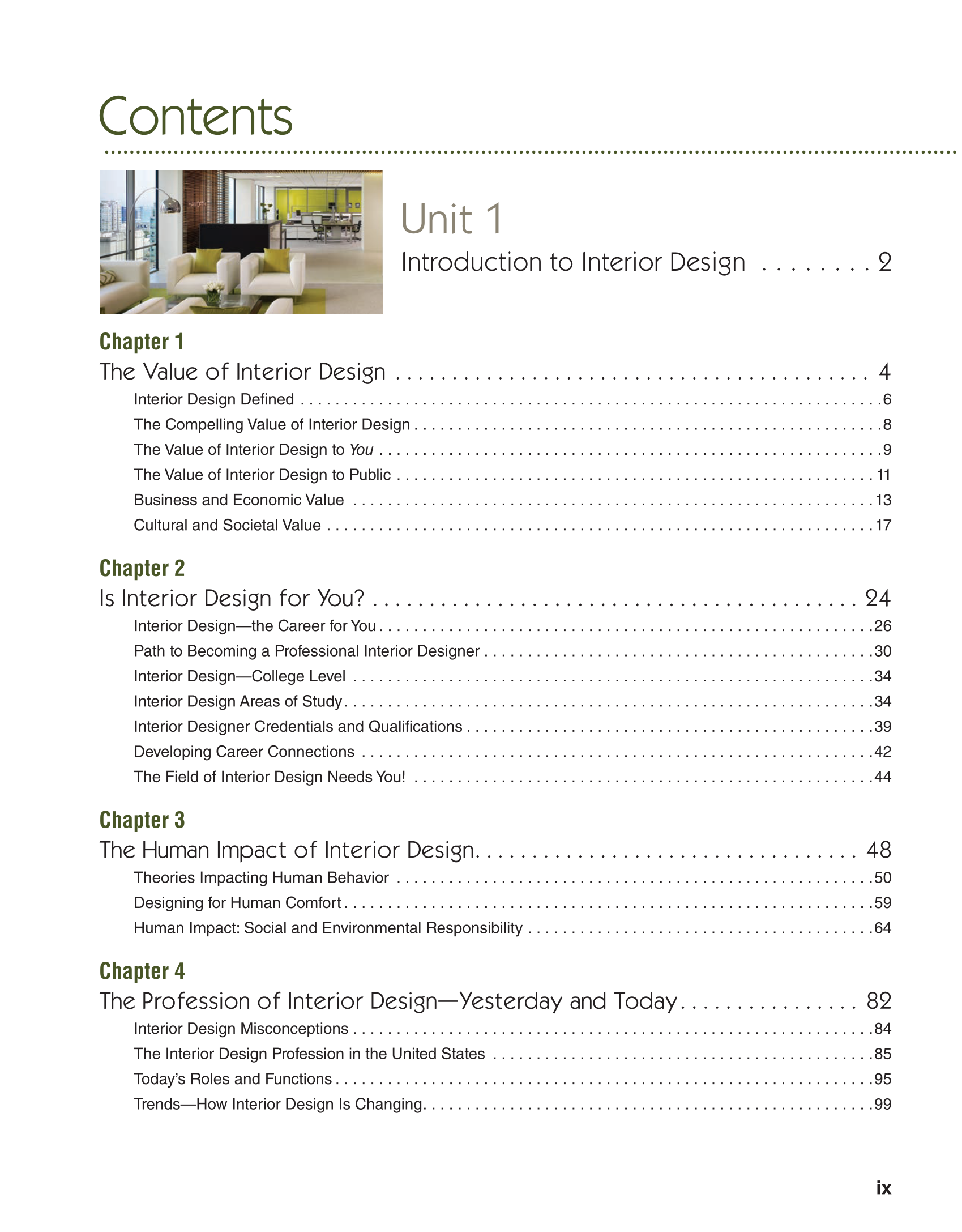 Interiors: Design, Process, and Practice, 2nd Edition page ix