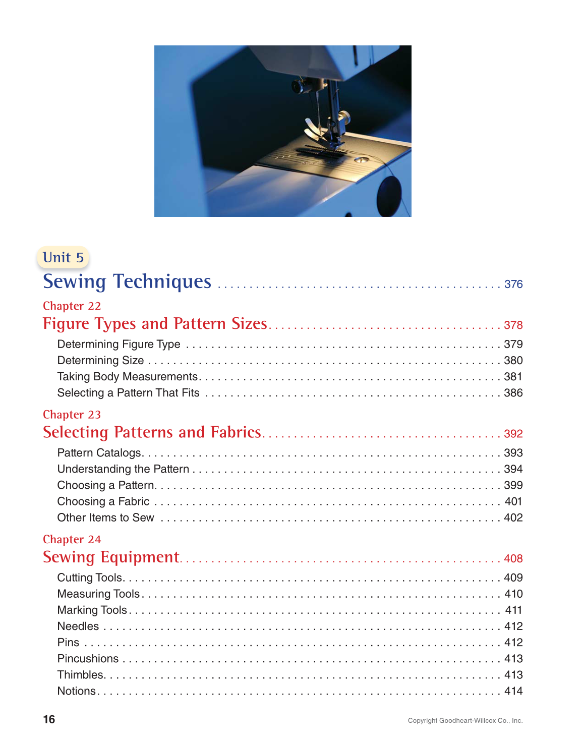 Apparel: Design, Textiles & Construction, 11th Edition page 16