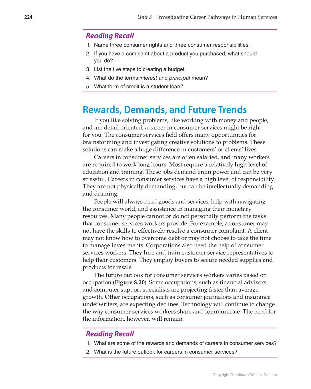 Principles of Human Services, 1st Edition page 224