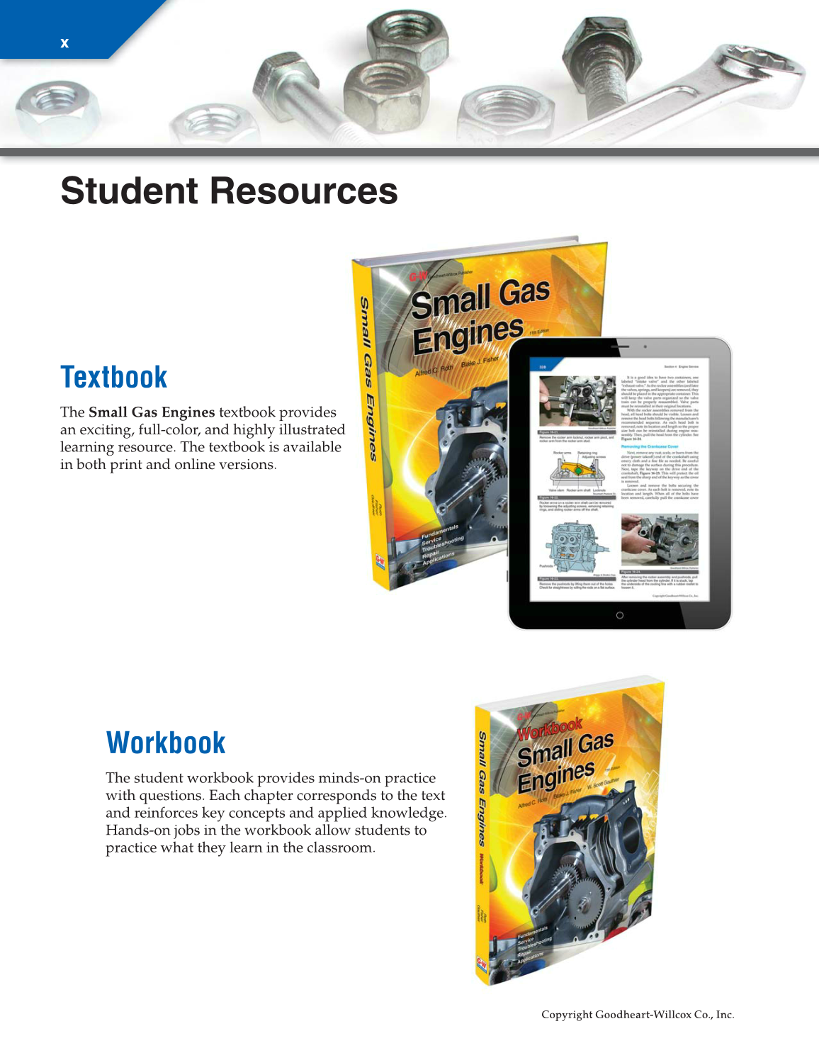 Small Gas Engines, 11th Edition page x