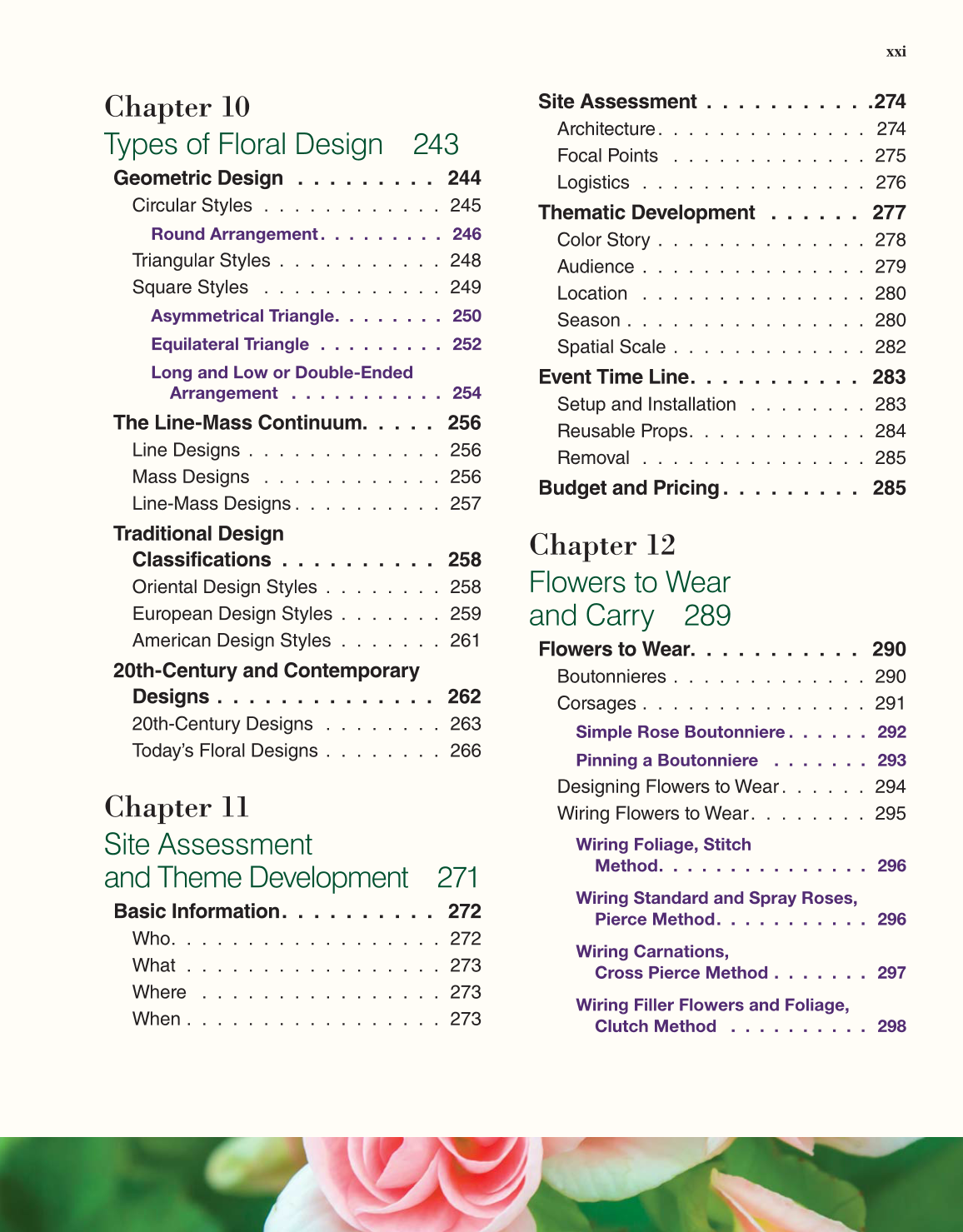 Principles of Floral Design, 1st Edition page xxii