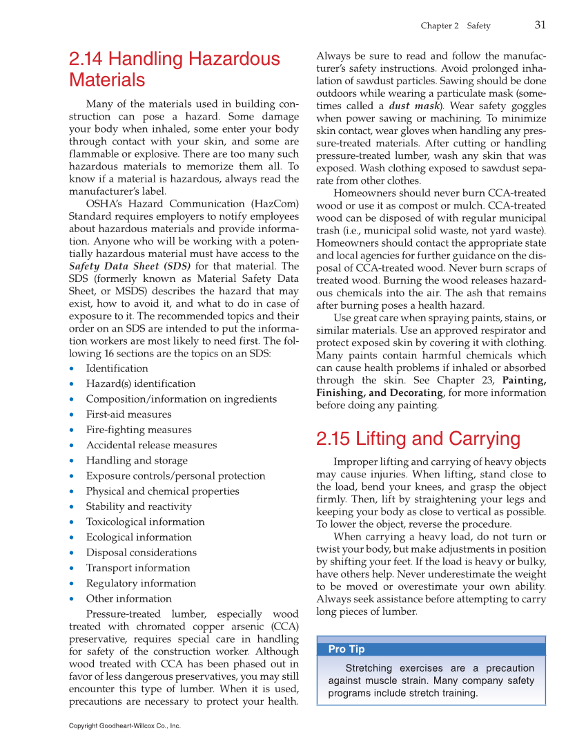 Modern Carpentry, 12th Edition page 31