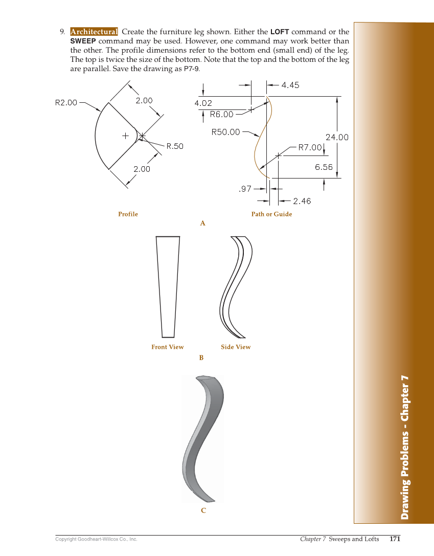 AutoCAD and Its Applications—Comprehensive 2020, 27th Edition page 171