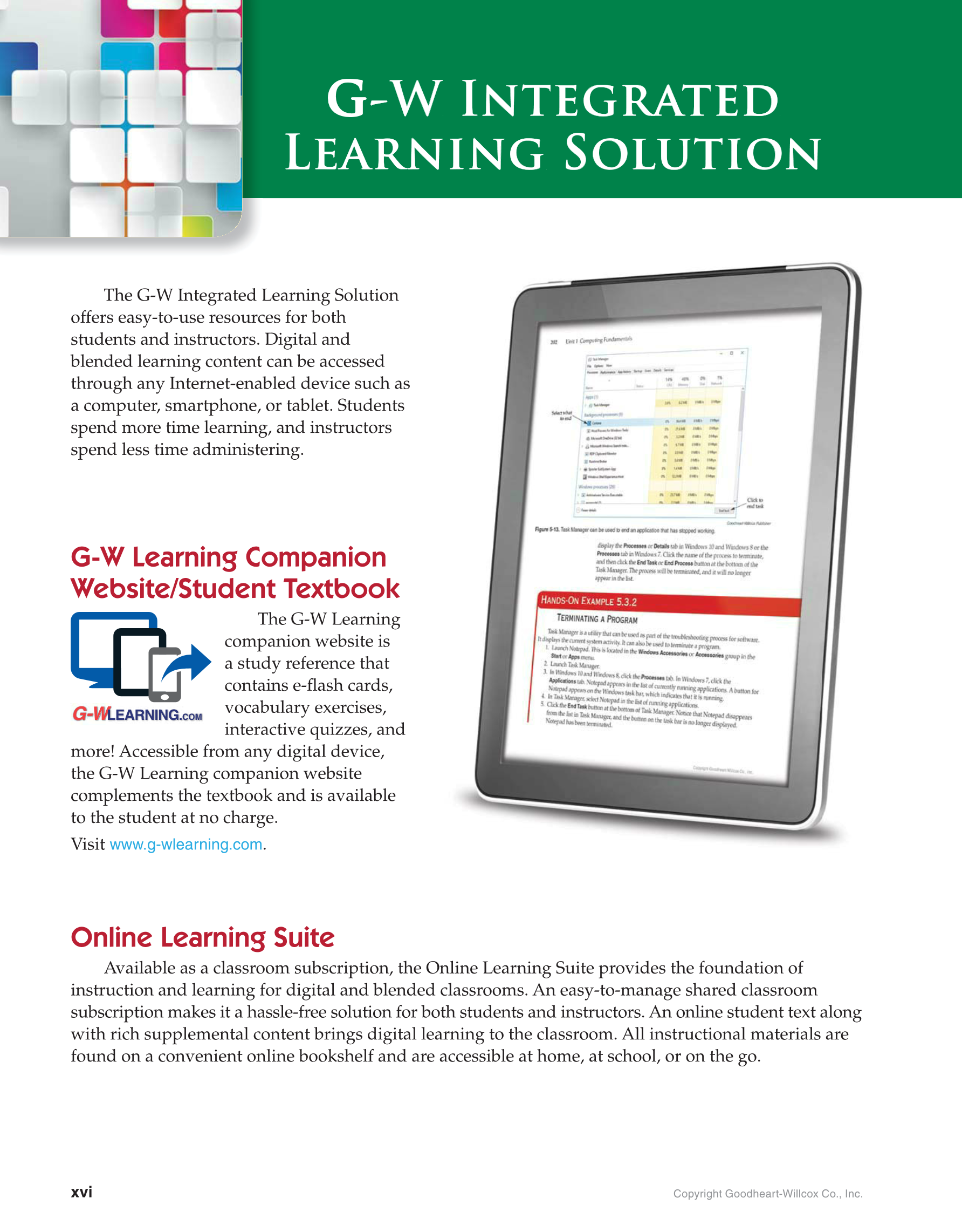 Principles of Information Technology, 1st Edition page xvi