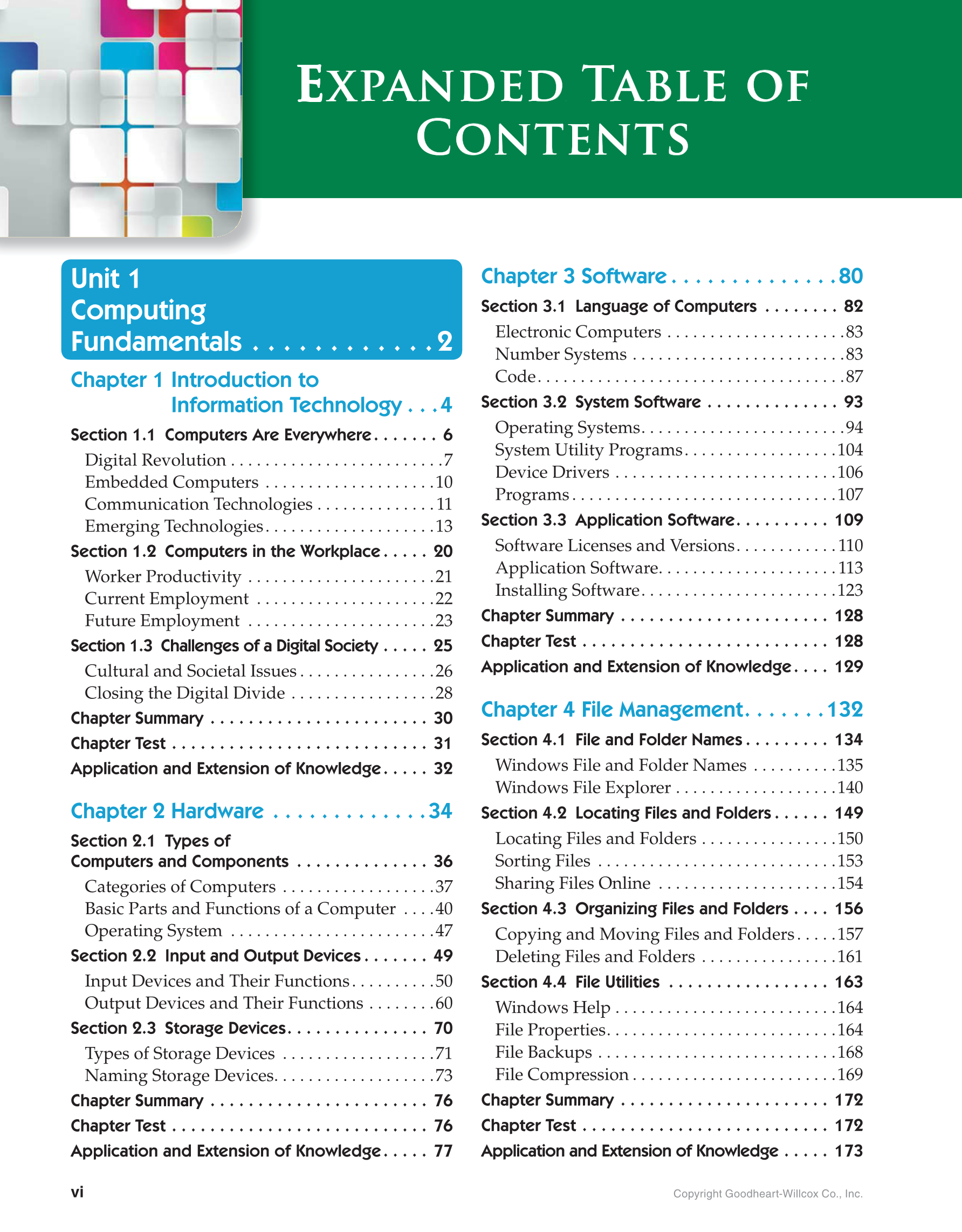 Principles of Information Technology, 1st Edition page v