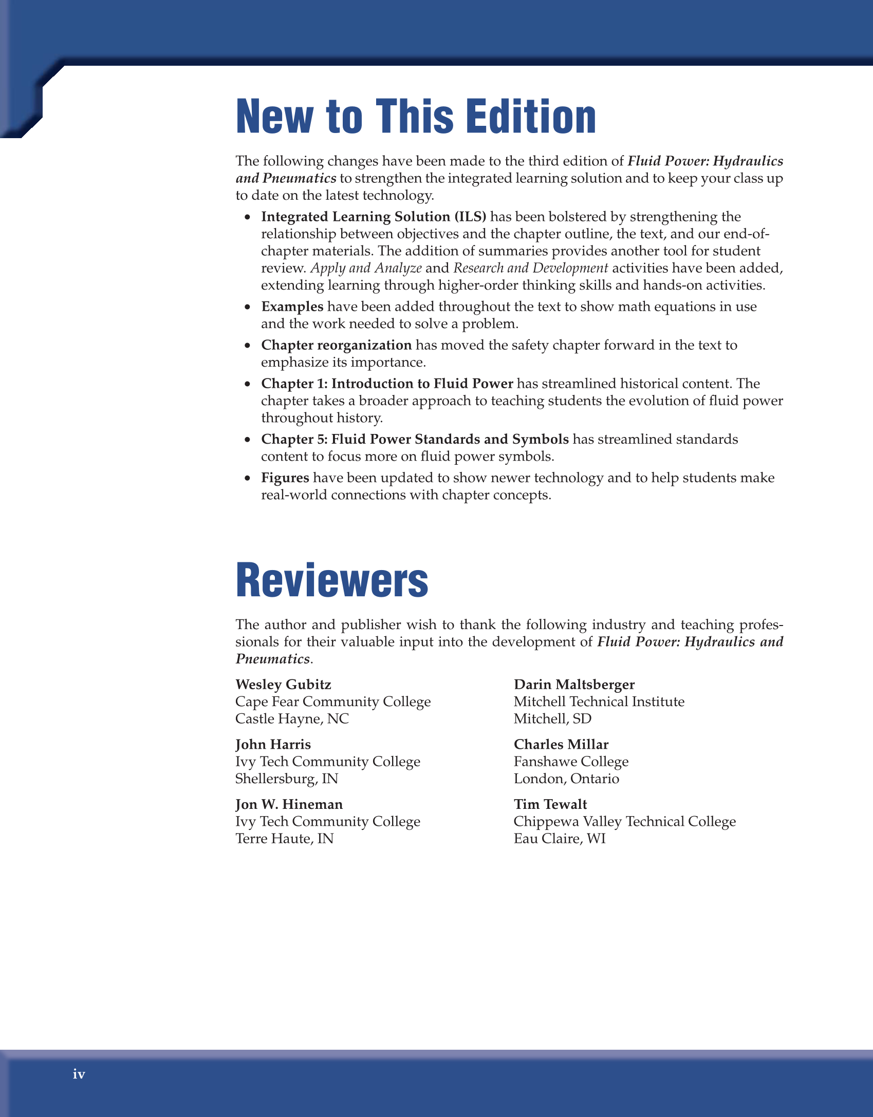 Fluid Power: Hydraulics and Pneumatics, 3rd Edition page v