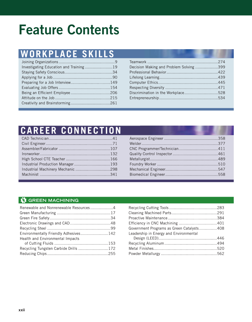 Machining Fundamentals, 10th Edition page xxii
