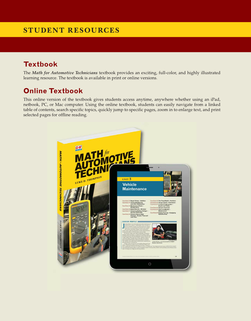 Math for Automotive Technicians, 1st Edition page viii