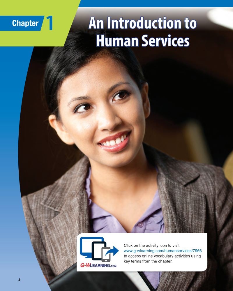 Principles of Human Services 2e, Textbook page 4