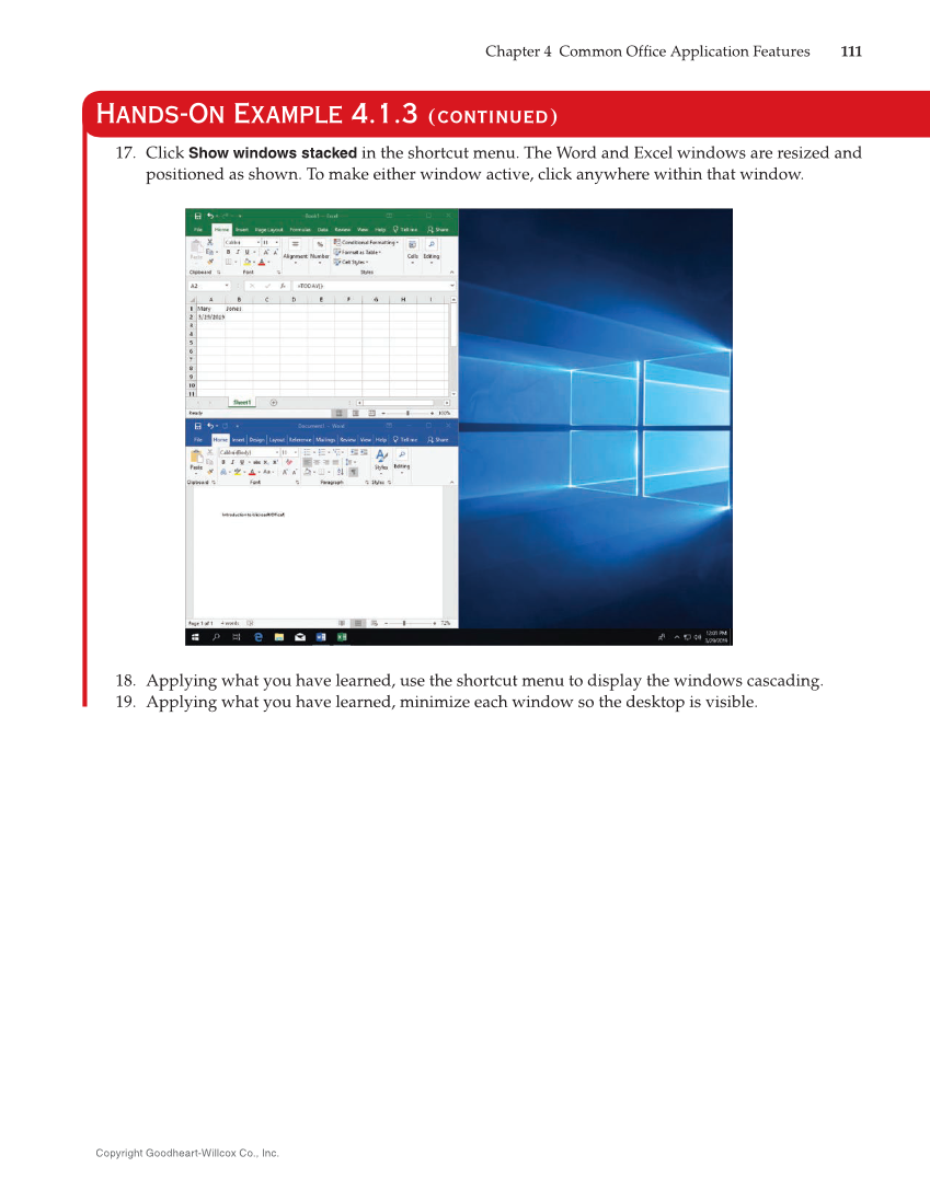 Introduction to Microsoft Office 2019, 2nd Edition page 111