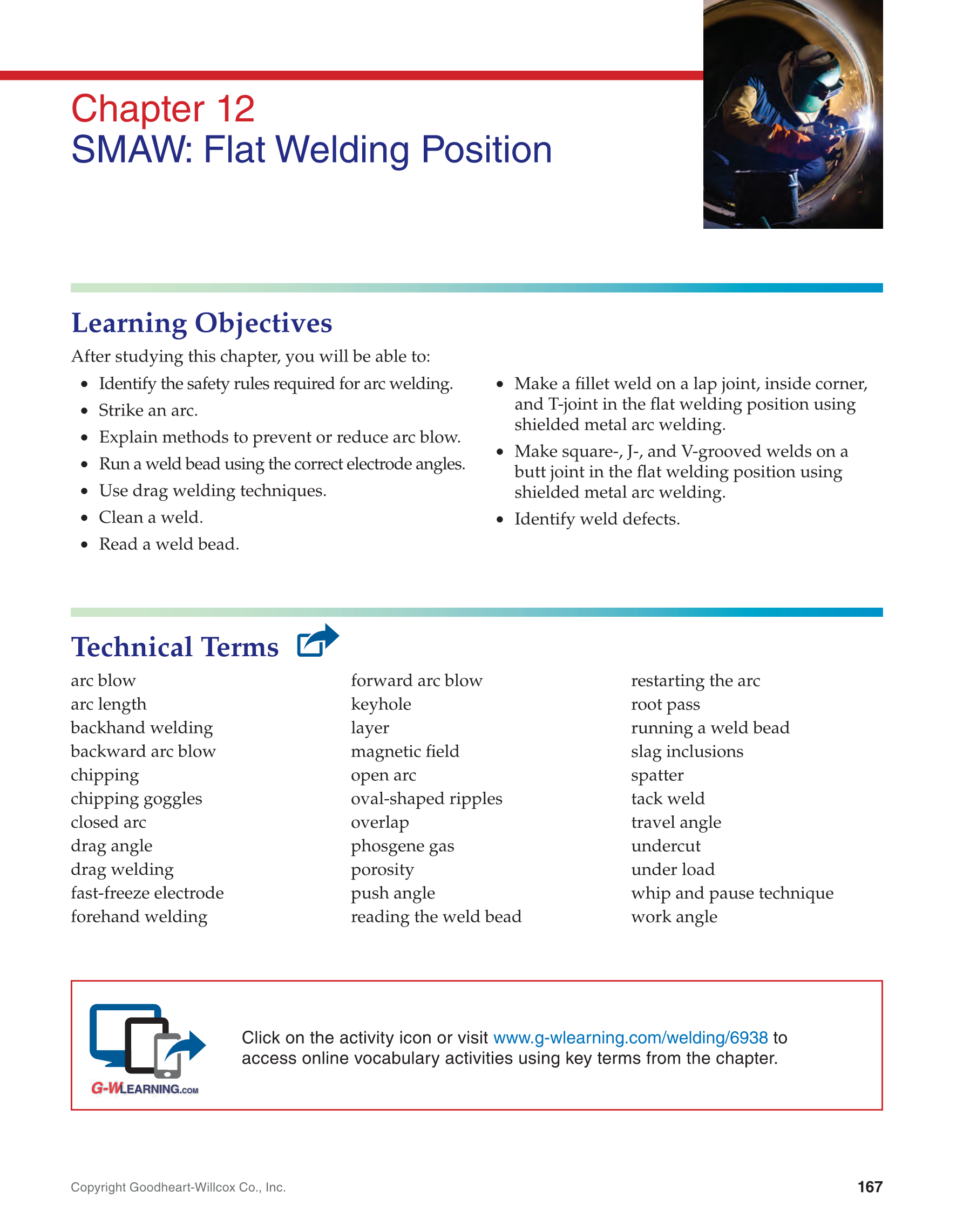 Welding Fundamentals 6e, Textbook page 167