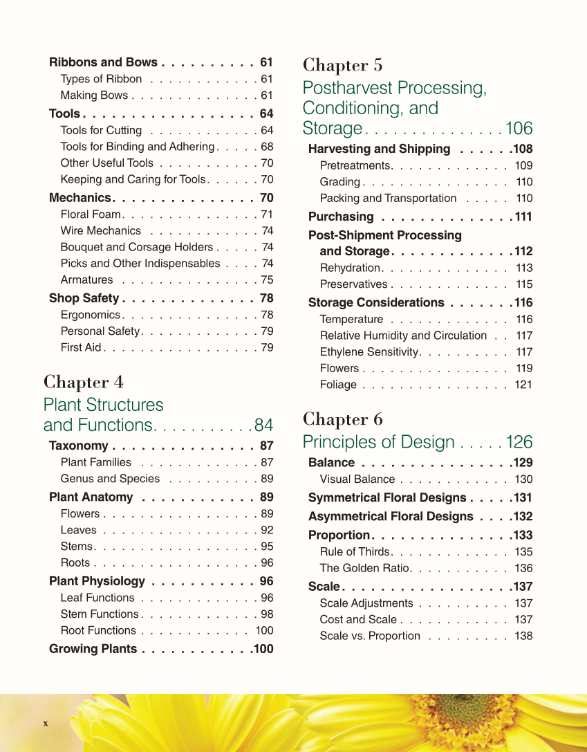 Principles of Floral Design: An Illustrated Guide, 2nd Edition page x