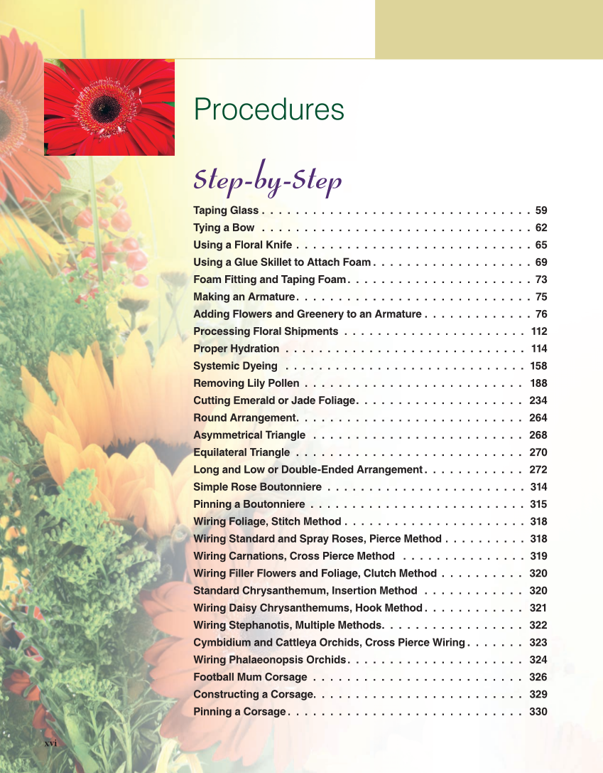 Principles of Floral Design: An Illustrated Guide, 2nd Edition page xvi