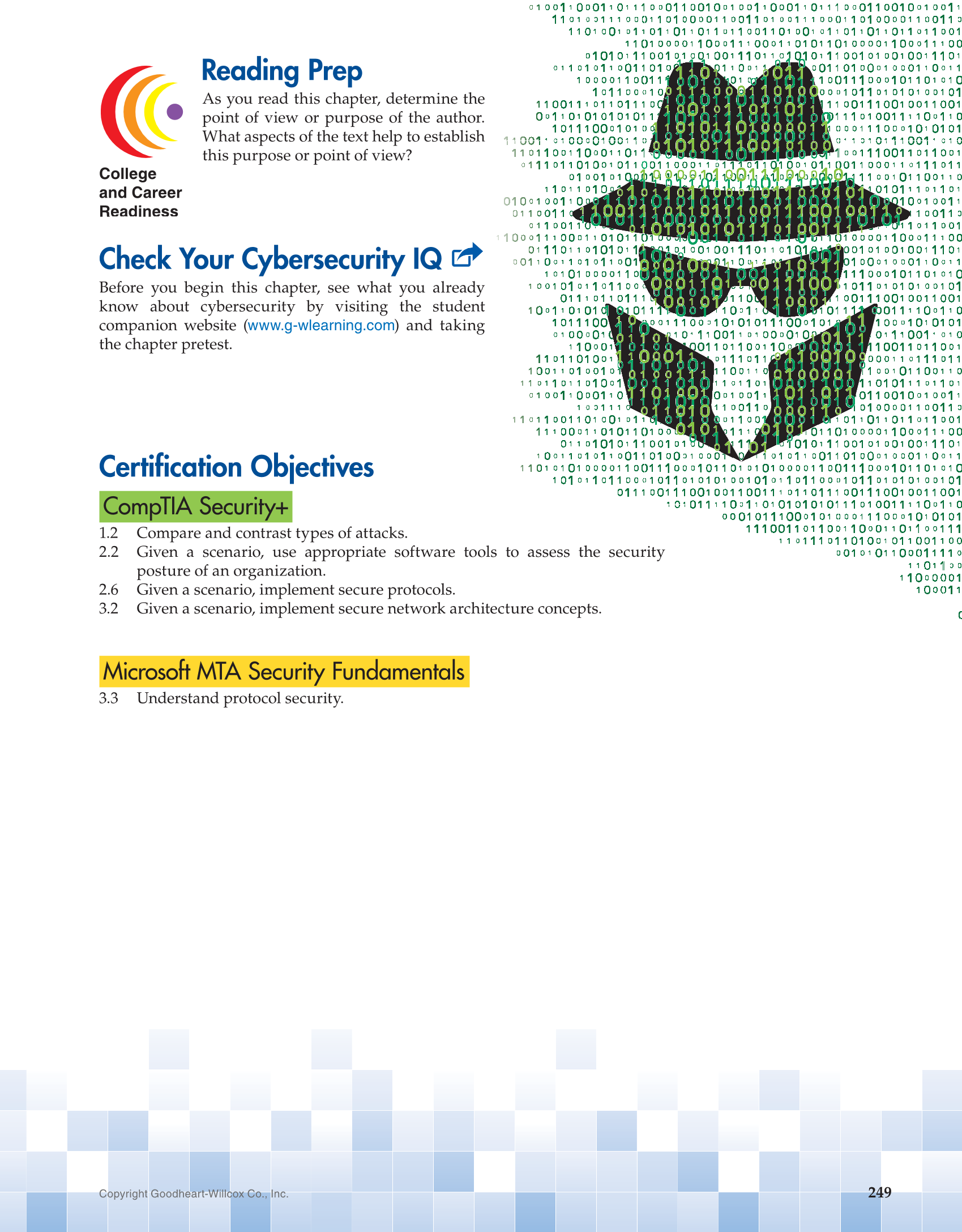 Principles of Cybersecurity, 1st Edition page 249
