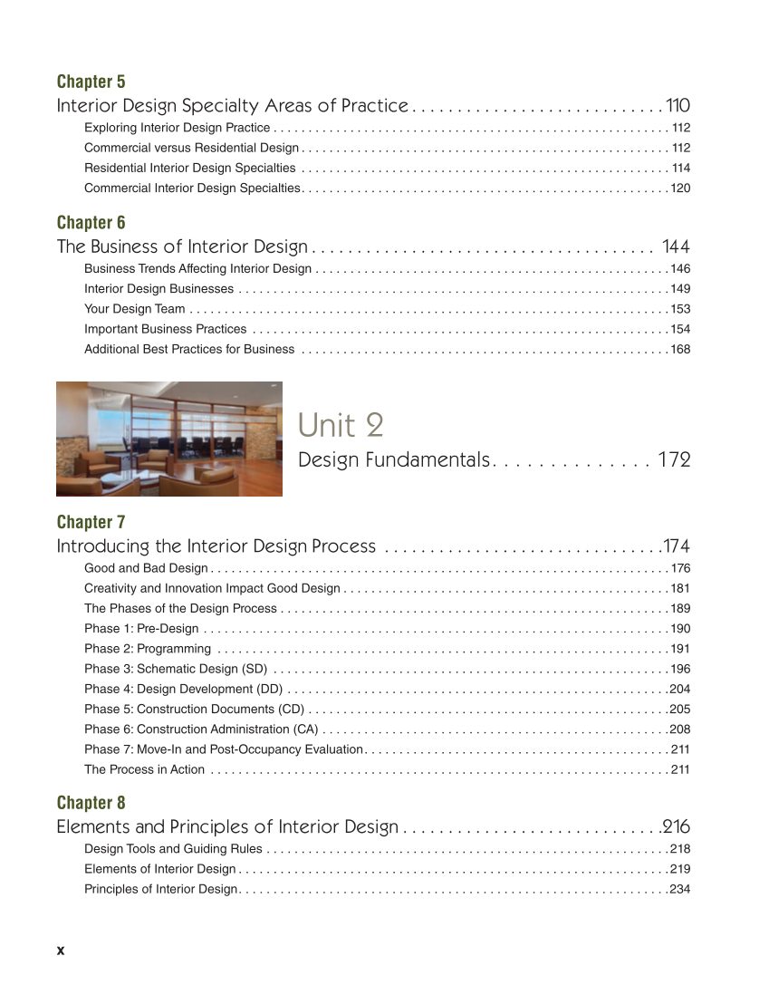 Interiors: Design, Process, and Practice, 2nd Edition page ix